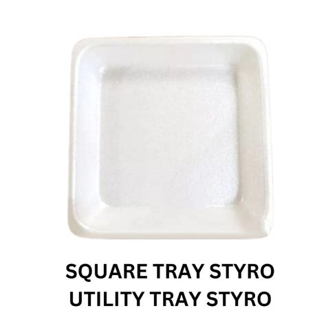 50 Pcs Utility Styro Square Styro Food Styro Disposable Shopee