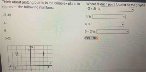 Think About Plotting Points In The Complex Plane To Where Is Each Point