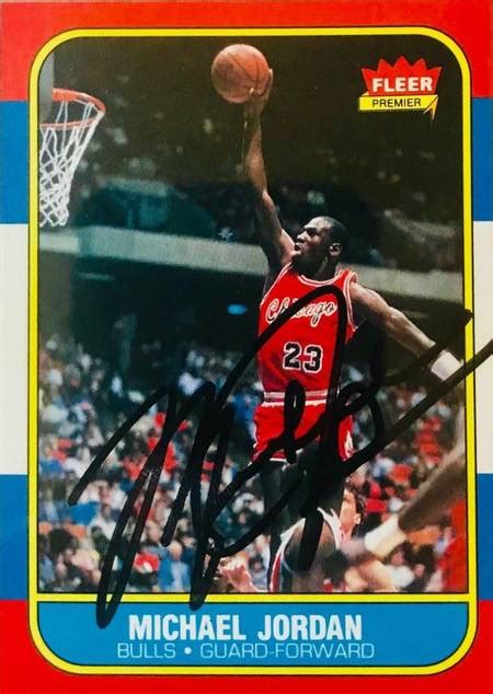 86 87 Fleer Michael Jordan Rookie Card Autographed Michael Jordan Cards