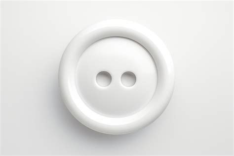 Premium Photo White Button On White Background On A White Or Clear Surface PNG Transparent