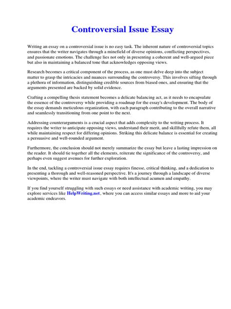Controversial Issue Essay Pdf Mount Everest Essays