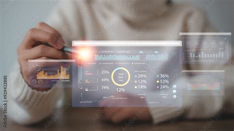 An Analyst Uses A Computer And Dashboard For Data Business Analysis And Data Management System