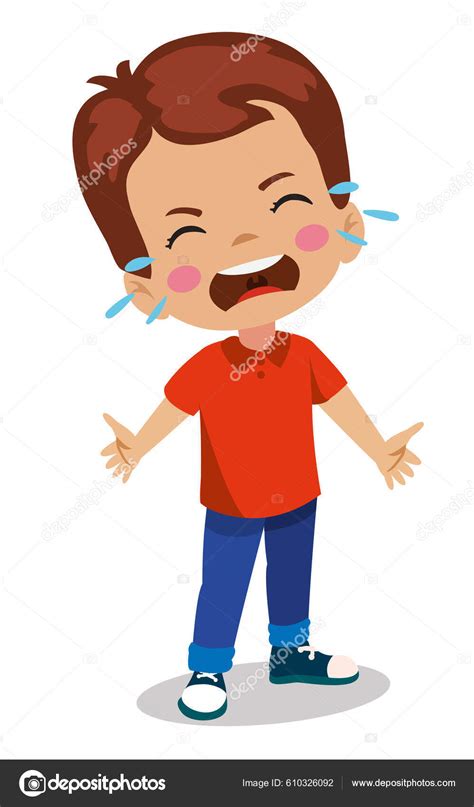 Triste Llorando Lindo Niño Vector De Stock Por ©veyselcelikdemir 610326092