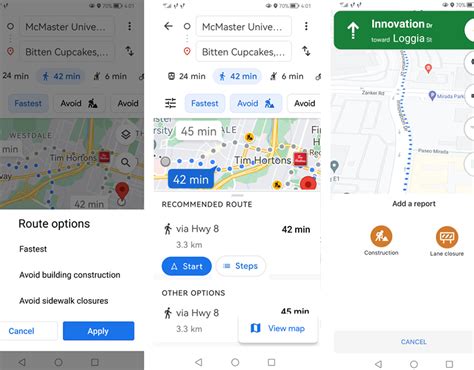 Google Maps Add A Walking Filter Wireframes On Behance