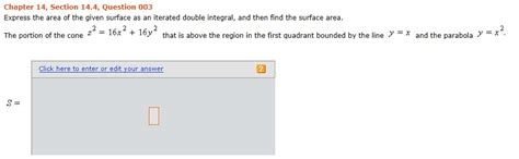 solved chapter 14 section 14 4 question 003 express the
