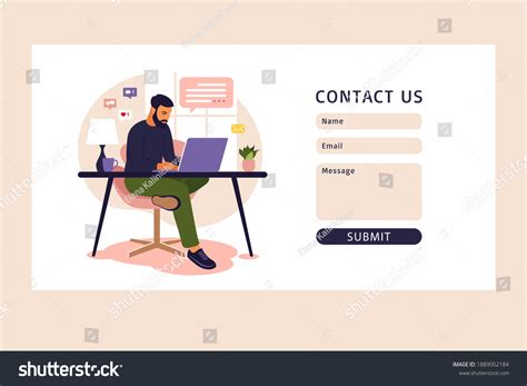 Contact Us Man Over 2 601 Royalty Free Licensable Stock Vectors