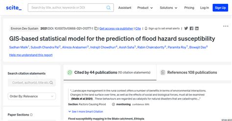 Gis Based Statistical Model For The Prediction Of Flood Hazard