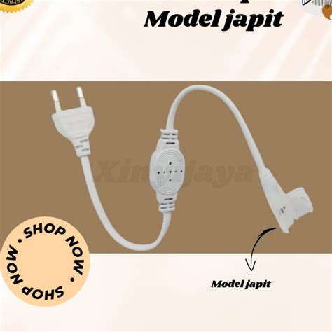 Jual Kabel Colokan Soket Socket Jack Lampu 5050 LED 220vott Jepit Anti Conslet Shopee Indonesia