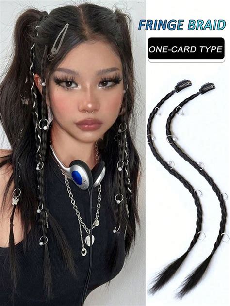 Clip In Braided Hair Extensions 20 Box Braids Extensions Synthetic
