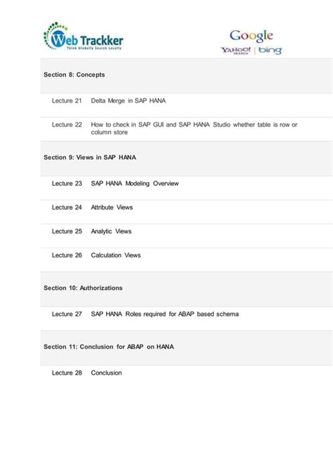 Sap Abap On Hana Docx Databases Computer Software And Applications