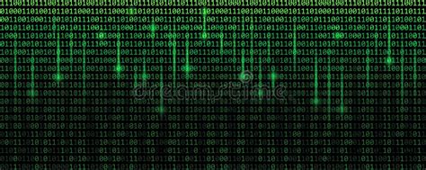 Matrix Binary Code Green Abstract Technology Background Stock Vector