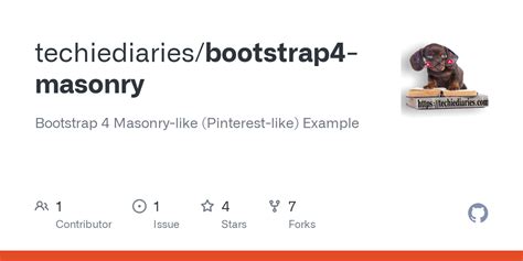 Github Techiediariesbootstrap4 Masonry Bootstrap 4 Masonry Like Pinterest Like Example