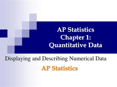 PPT AP Statistics Chapter Quantitative Data PowerPoint Presentation ID
