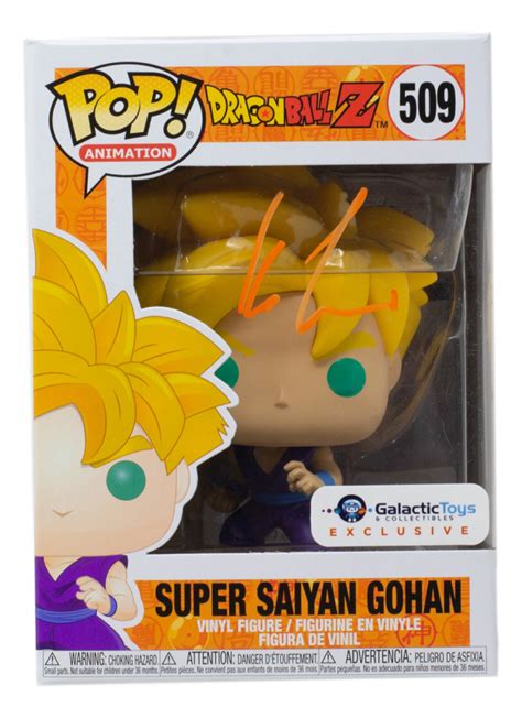 Kyle Hebert Signed Dragon Ball Z 509 Super Saiyan Gohan Funko Pop