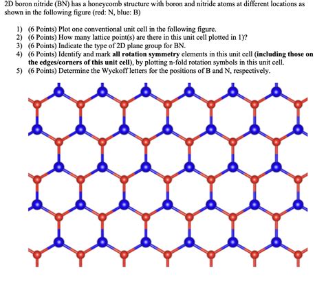 Solved 2d Boron Nitride Bn Has A Honeycomb Structure With