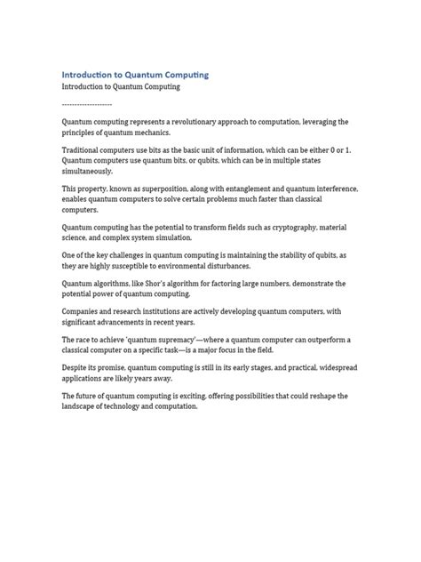 introduction to quantum computing pdf