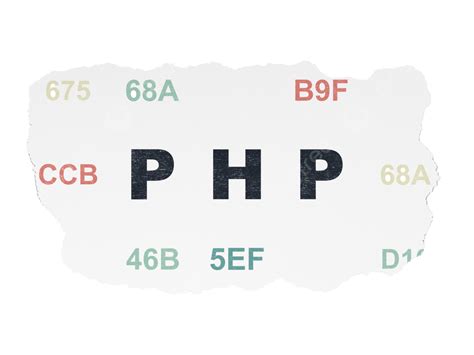 Concepto De Programación Php Sobre Fondo De Papel Rasgado PNG Guion