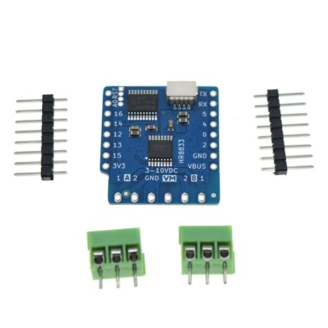 hr8833 motor shield v1 0 0 for wemos d1 mini i2c dual motor 3 10v kunkune