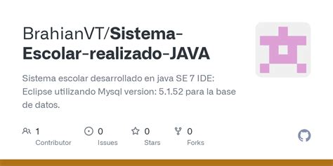GitHub BrahianVT Sistema Escolar Realizado JAVA Sistema Escolar Desarrollado En Java SE IDE