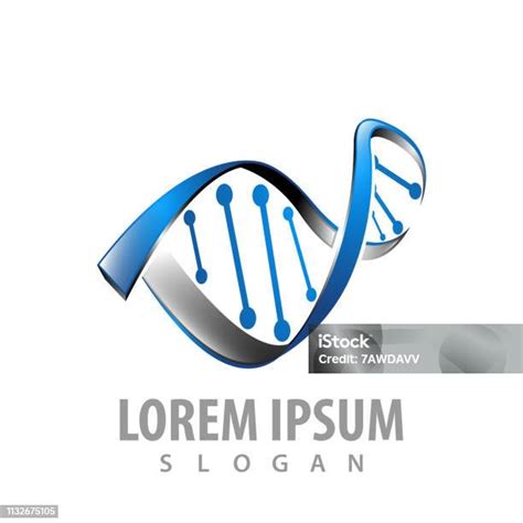 로고 컨셉 디자인 3 차원 유전 Dna 기호 그래픽 템플릿 요소 벡터 Dna에 대한 스톡 벡터 아트 및 기타 이미지 Dna 로고 세포 Istock