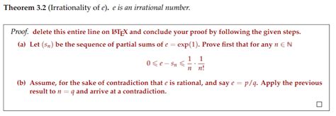 Solved Theorem 32 Irrationality Of E E Is An Irrational