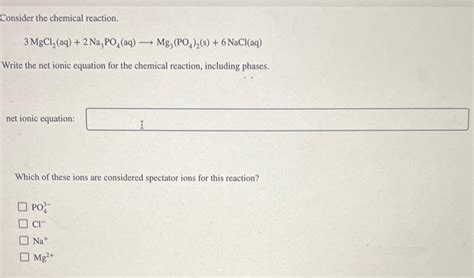 Solved Consider The Chemical Reaction