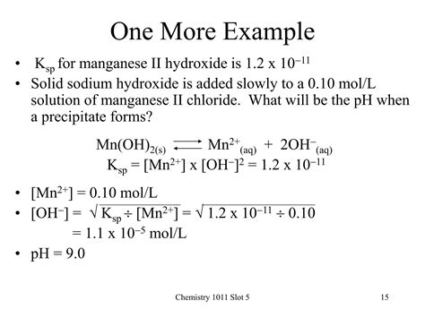 Solubility And Solubility Product Examples Ppt