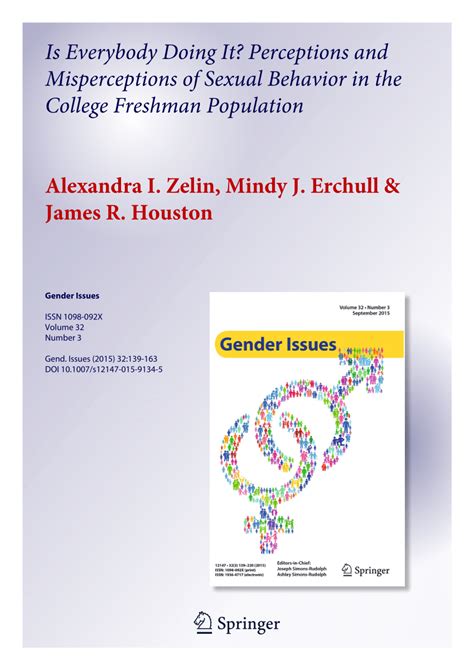 PDF Is Everybody Doing It Perceptions And Misperceptions Of Sexual Behavior In The College