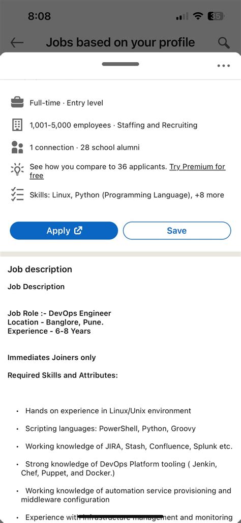 Omkar Kesarkar On Linkedin Linkedin Jobpostings Devops Fresher