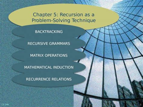 Pptx Chapter 5 Recursion As A Problem Solving Technique Backtracking Recursive Grammars
