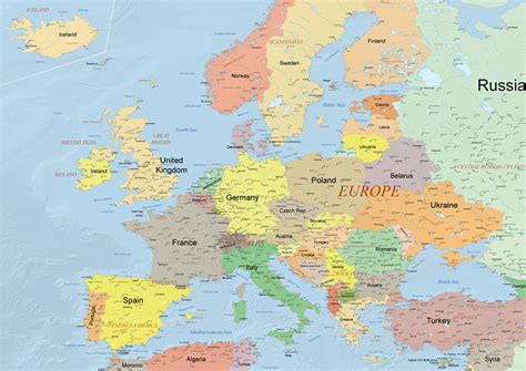 【楽天市場】世界地図 ポスター【ヨーロッパ】大型 英語版 World Map Europ デザイン マップ：fungoal