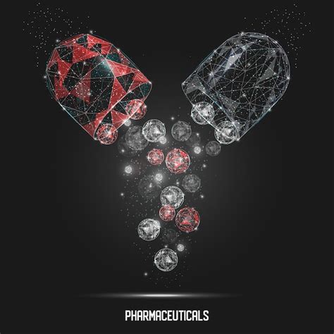 Premium Vector Pharmaceutical Capsule Vector Geometric Polygonal Art