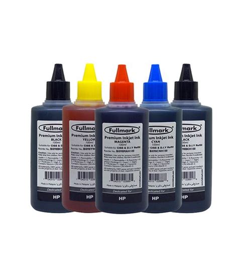 Premium Inkjet Ink For Hp Ml Bottles Fullmark Pte Ltd