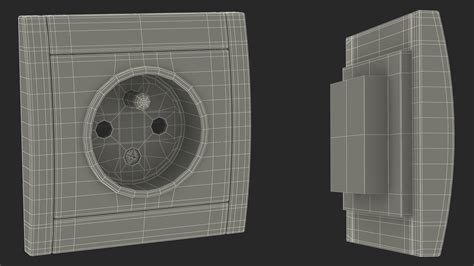 3d European Power Socket Model Turbosquid 2247025