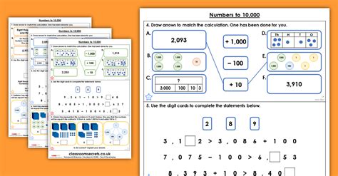 Free Numbers To 10000 Homework Extension Year 5 Place Value Classroom Secrets Classroom Secrets