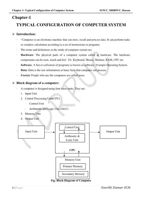 Chapter 1 Typical Configuration Of Computer System Docslib