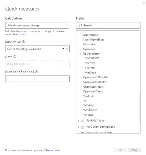 Date Hierarchy For Quick Measure Not Working Microsoft Fabric Community
