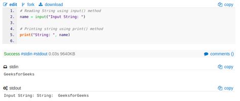 How To Read Or Input A String Geeksforgeeks