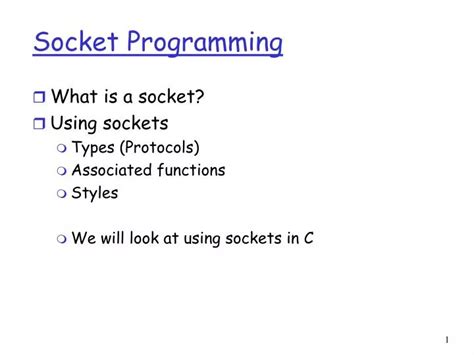 Ppt Socket Programming Powerpoint Presentation Free Download Id
