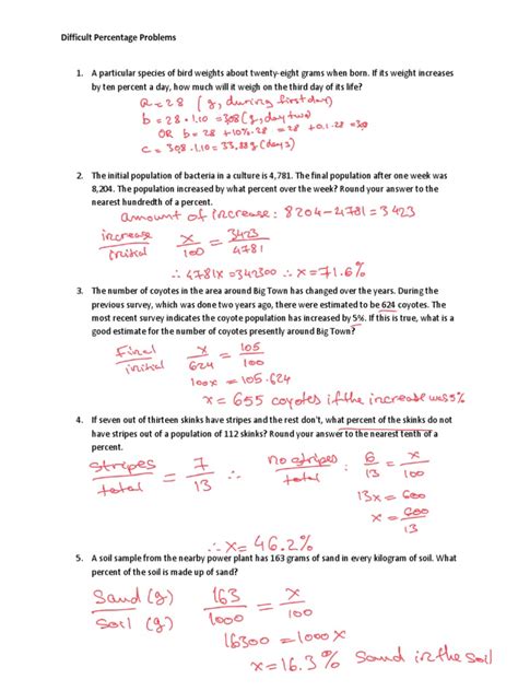 difficult percentage problems solved pdf