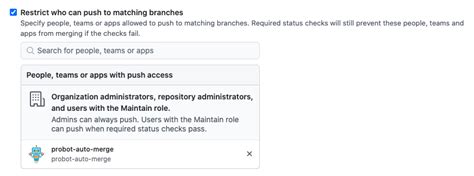 allow bot merging permission to protected branches · issue 805
