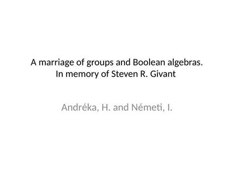 pdf a marriage of groups and boolean algebras