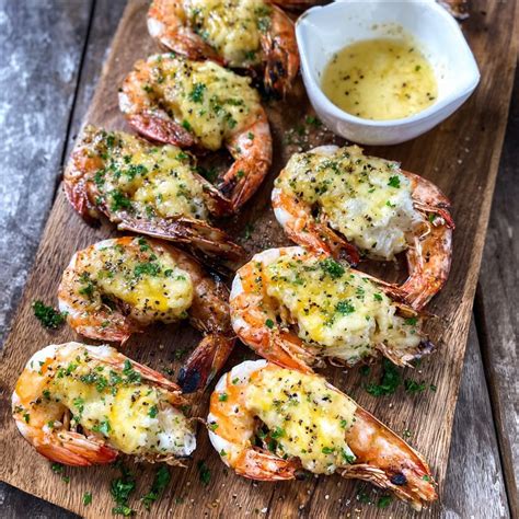 Seafood Baked Butter Garlic Shrimp With Melted Cheese 🦐🧄🧀🌿 Ingredients 1 Lb 450 G Large