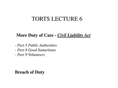 PPT TORTS LECTURE 6 PowerPoint Presentation Free Download ID 3282669