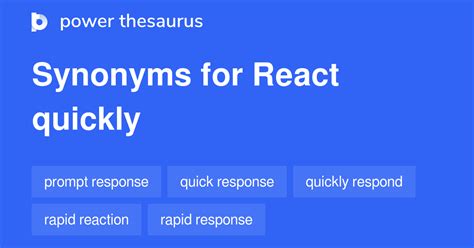React Quickly Synonyms 84 Similar Phrases