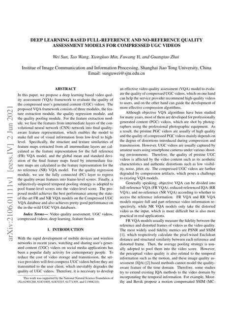 pdf deep learning based full reference and no reference quality