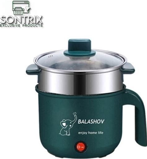 Sontrix Rijstkoker 600w 18l Dubbel Laags 2 Persoons Rijstkoker