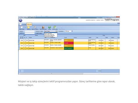Teklif Programı Gelişim Yazılım