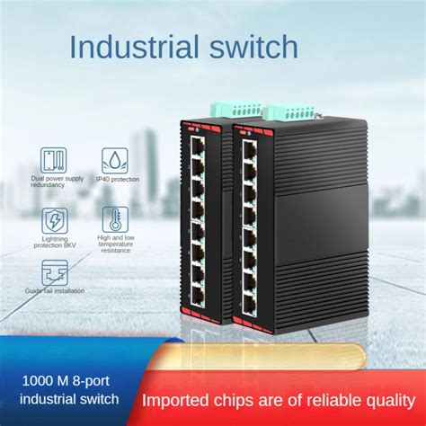 5 8 Port Gigabit Switch Industrial Grade Network Lightning Protection Surge Impact Ethernet