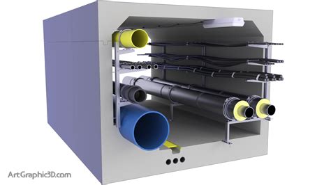 Communications Urban Utility Tunnel 3d Model Download